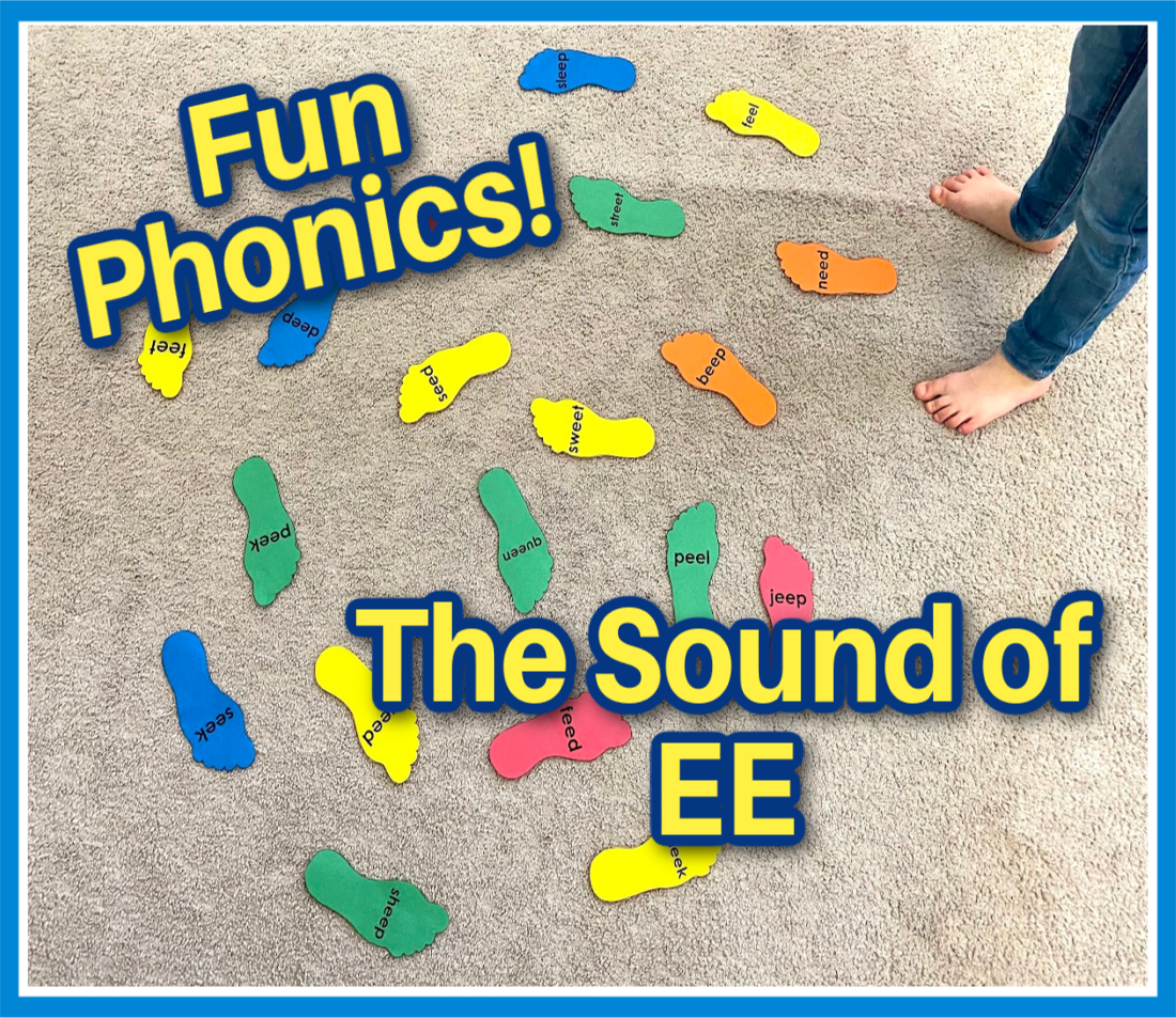 Fun Phonics! Learn the Long EE Sound with EE Feet - inlovewithlearning.com